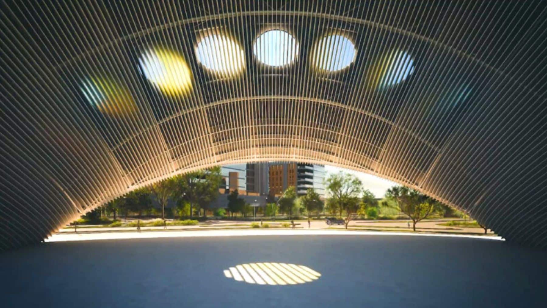 400,000 kWh from a shadow — Houston's giant arc makes time visible