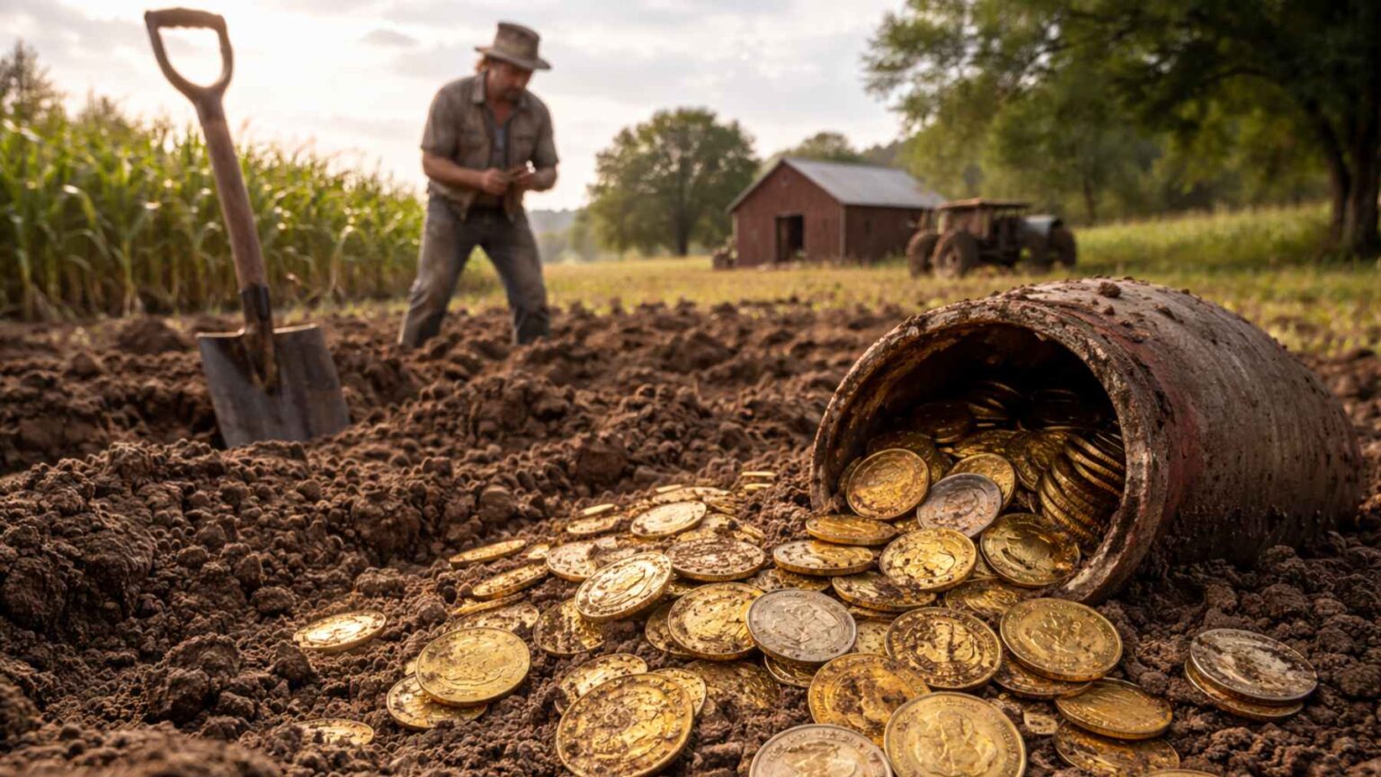 An anonymous farmer in Kentucky goes out to check his freshly plowed ...