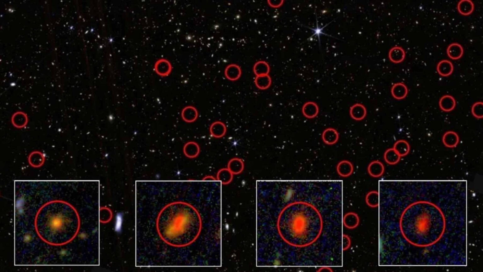 The James Webb Space Telescope detected strange red spots in the early ...