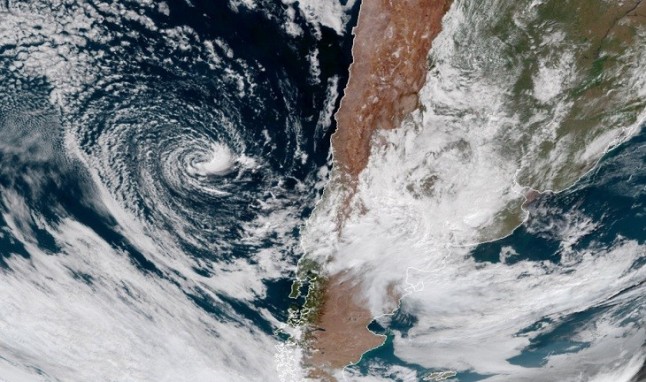 Un ciclón extremadamente raro apareció ante la costa de Chile