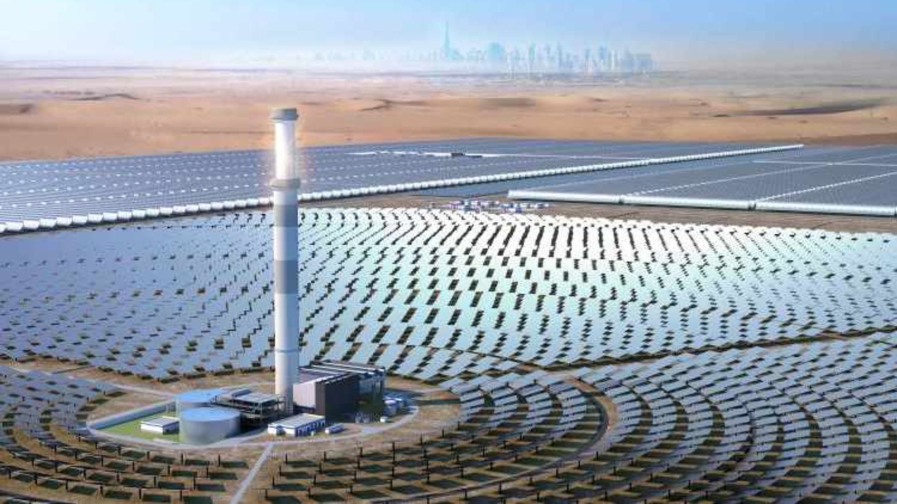 El descomunal desierto termosolar de Dubái: un coloso en pleno desierto ...
